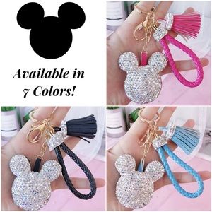 Accessories | Crystal Mickey Mouse Keychain With Tassel Cord | Poshmark